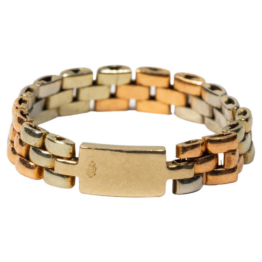 Tri-Color Diamond Three Color Gold Rolling Rings Set at 1stDibs | three ...