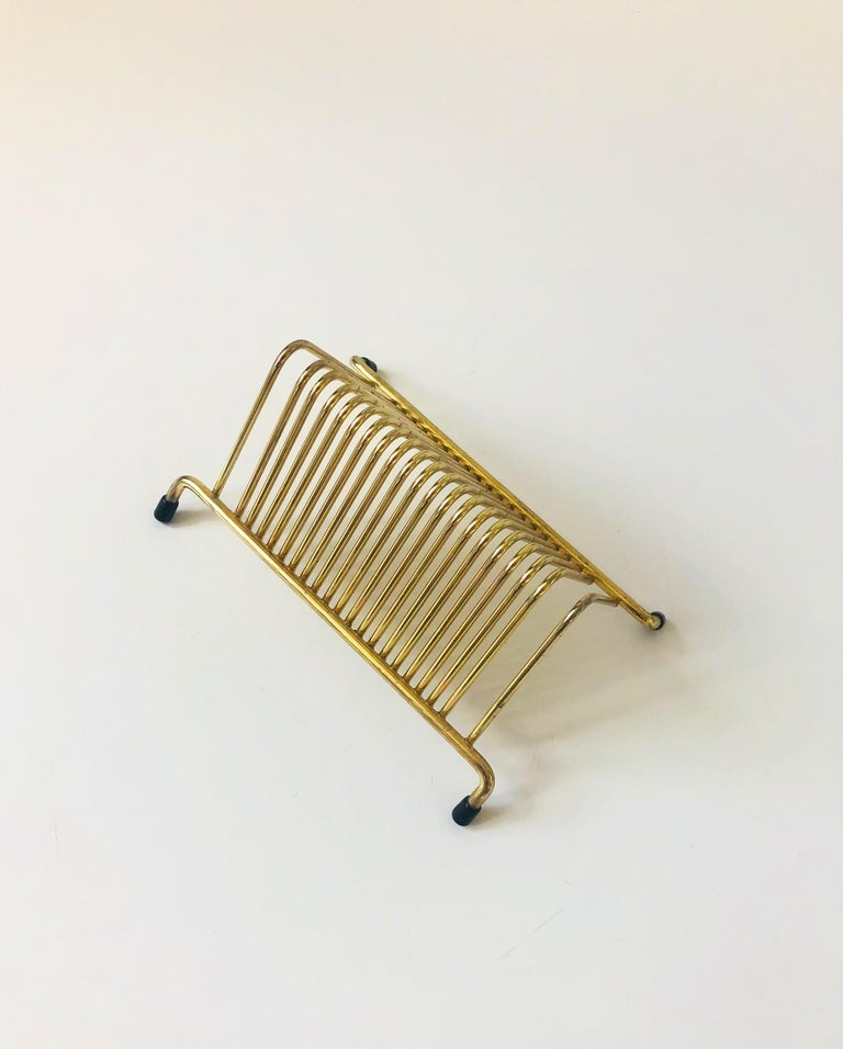 Vintage Triangular Brass Letter Holder at 1stDibs