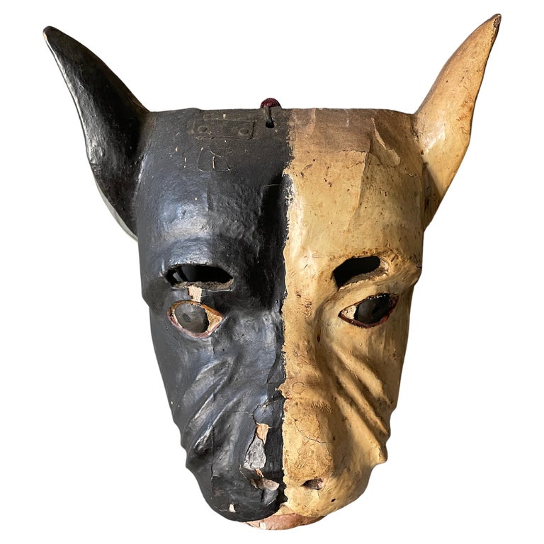 Vintage Tribal Dog Head Mask at 1stDibs