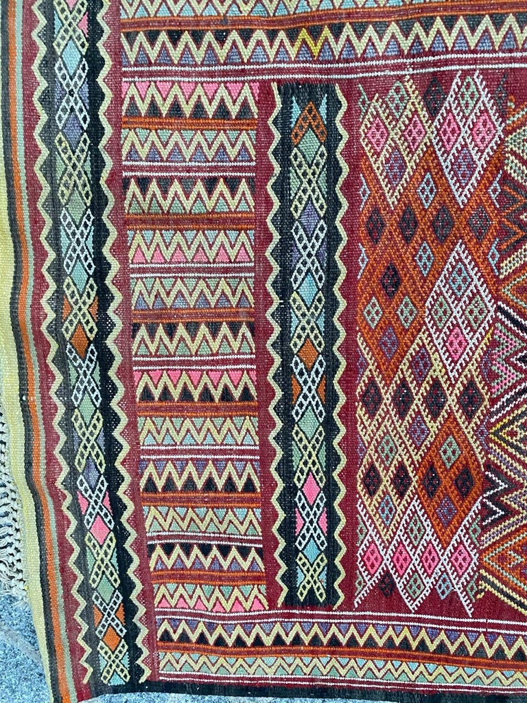 Vintage Tribal Moroccan Kilim Runner For Sale at 1stDibs