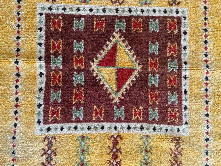 Vintage Tribal Moroccan Rug, c-1960's 4'3" x 7' For Sale at 1stDibs