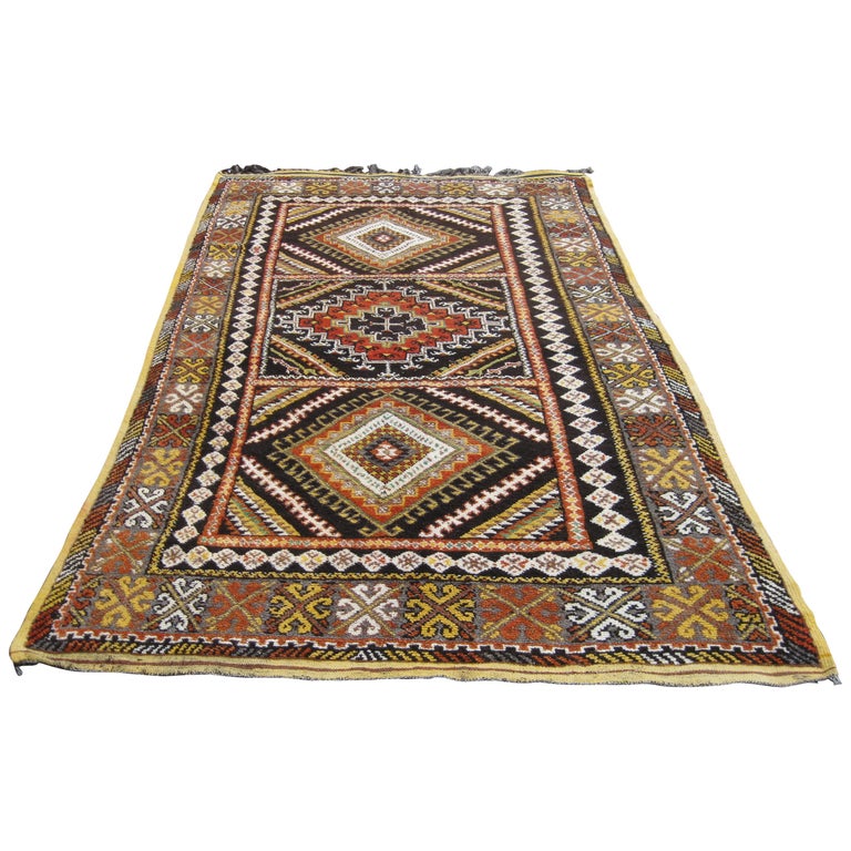 Vintage Tribal Moroccan Rug For Sale at 1stDibs