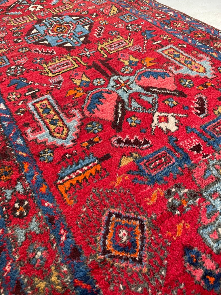 Vintage Tribal Runner with Nomadic Motifs and Gorgeous Colors, c.1950's ...