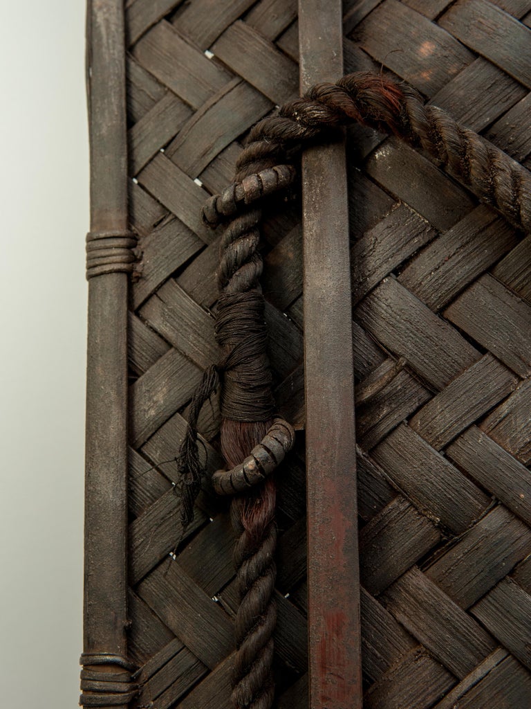 Vintage Tribal Shield Cane and Bamboo Nagaland, Northeast India. Mid ...