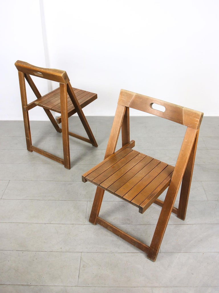 Vintage Trieste Folding Chairs by Aldo Jacober, Set of 2 For Sale at ...