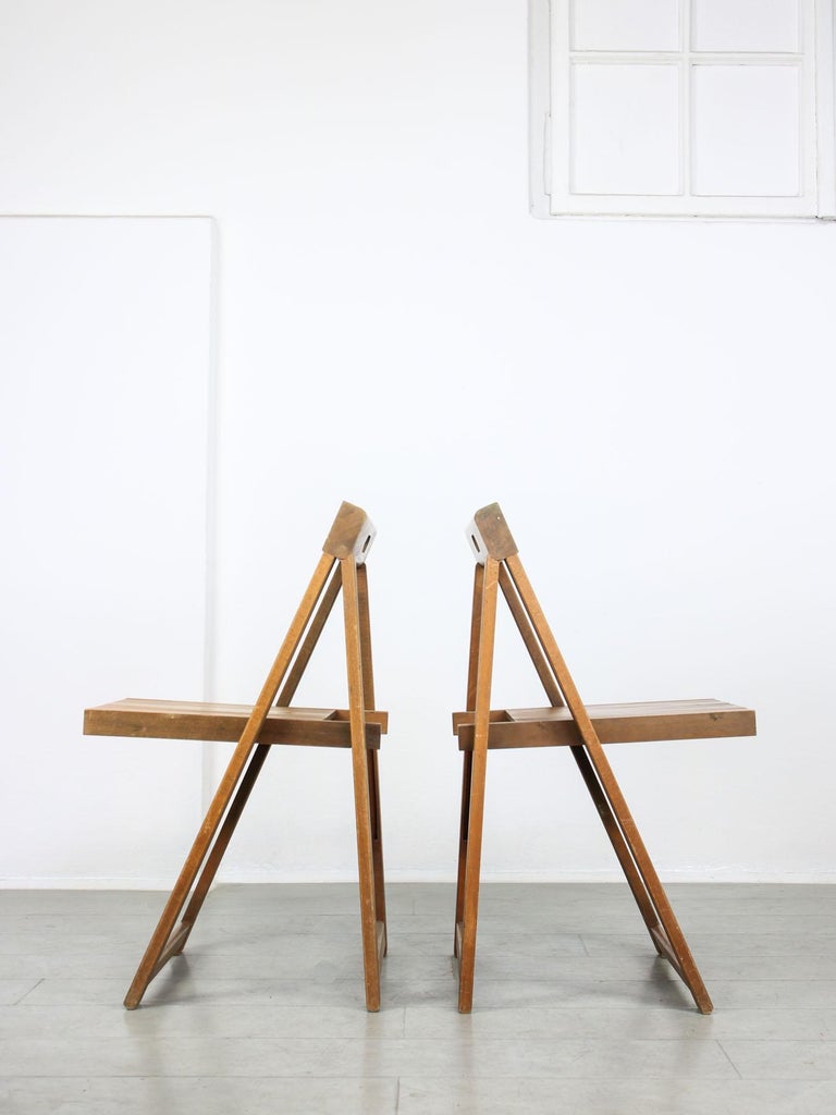 Vintage Trieste Folding Chairs by Aldo Jacober, Set of 2 For Sale at ...