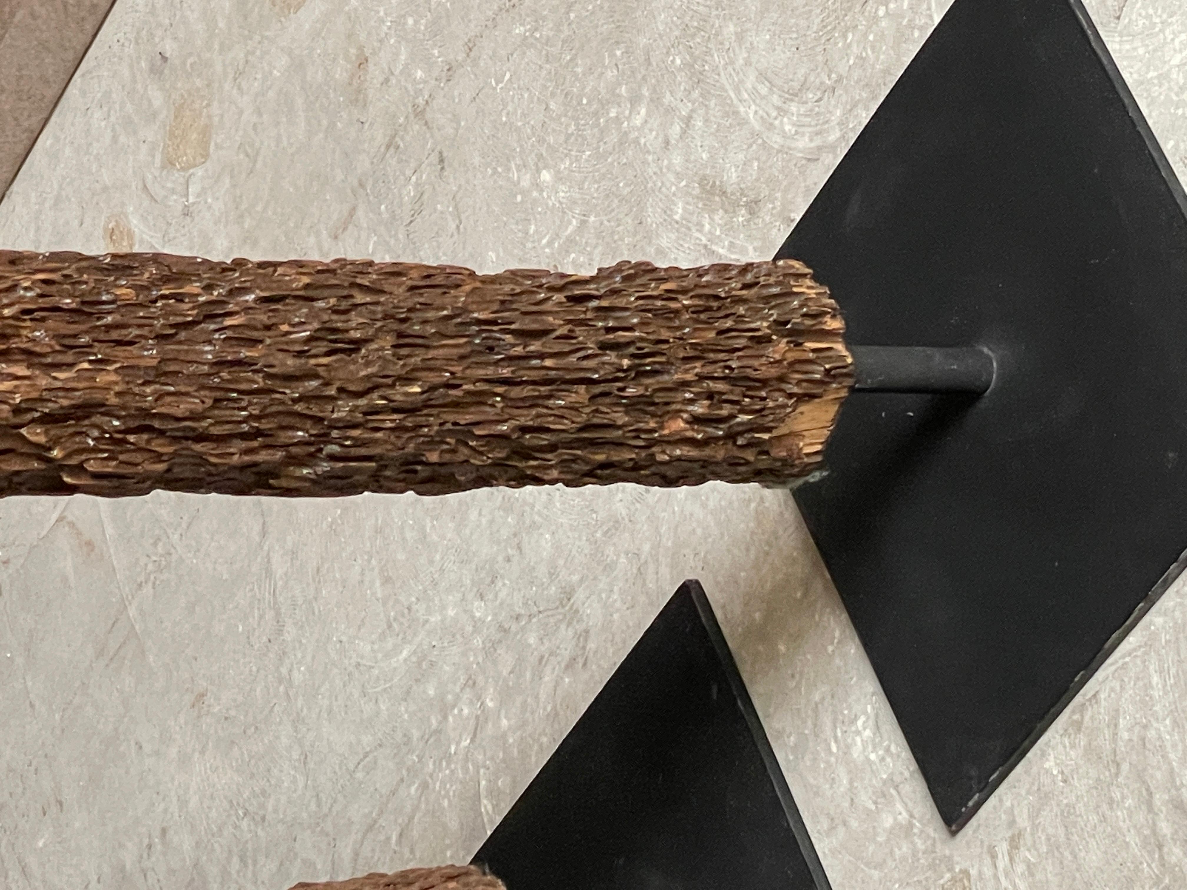 Vintage Trio Cedar Mussel Poles For Sale at 1stDibs