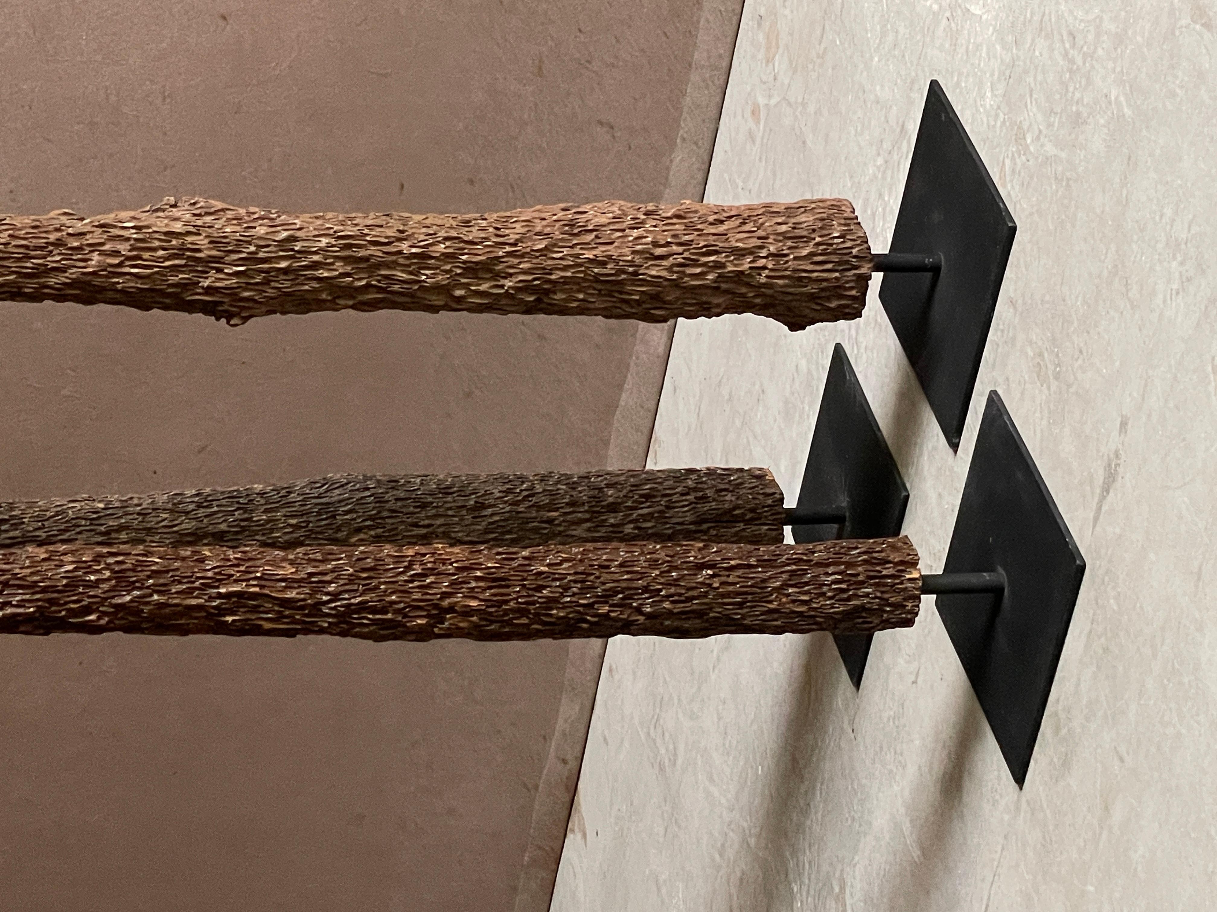 Vintage Trio Cedar Mussel Poles For Sale at 1stDibs