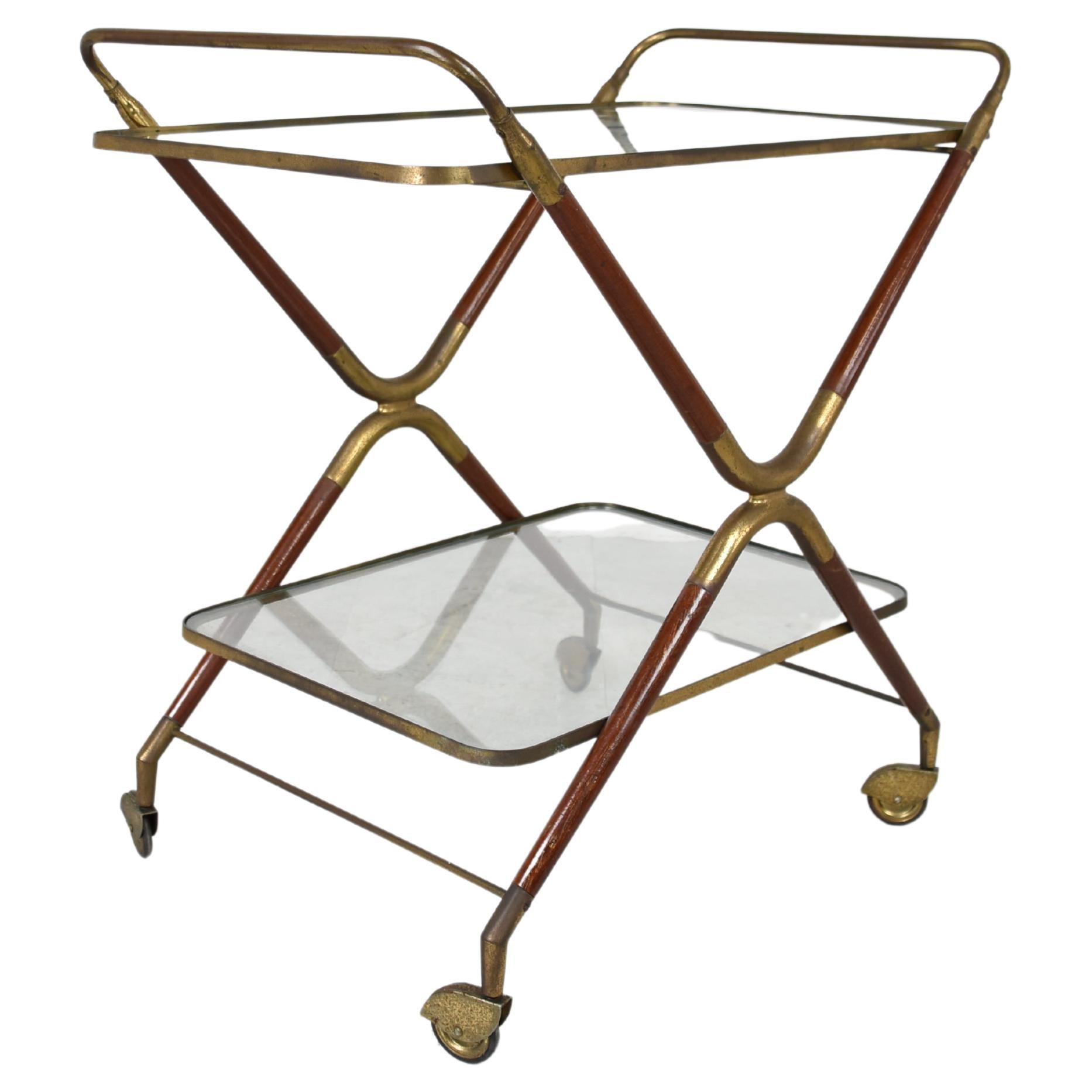 Vintage Italian Serving Trolley by Cesare Lacca, 1950s For Sale at 1stDibs