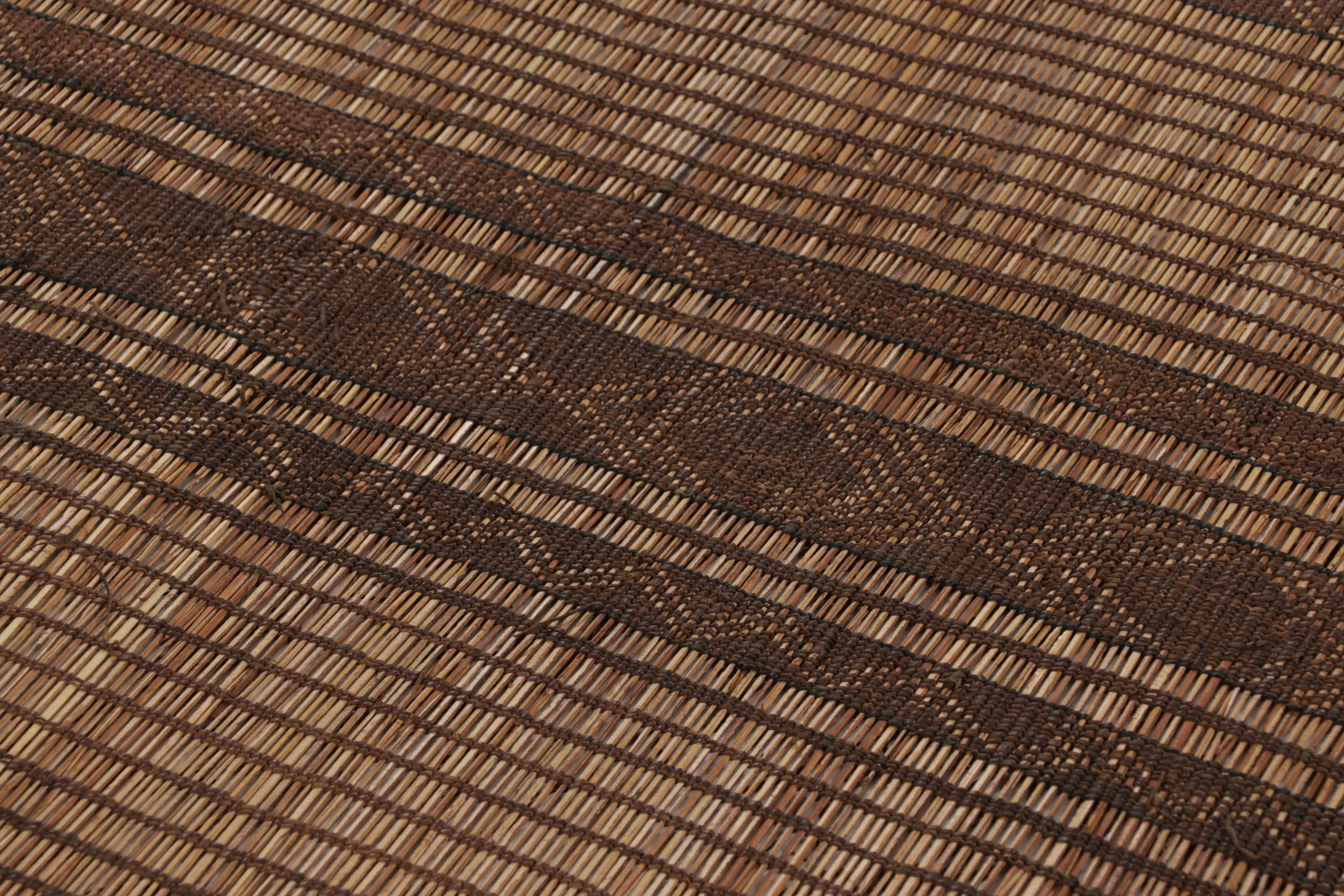Vintage Tuareg Mat, Tribal Geometric Patterns in Rich Beige-Brown - Rug ...