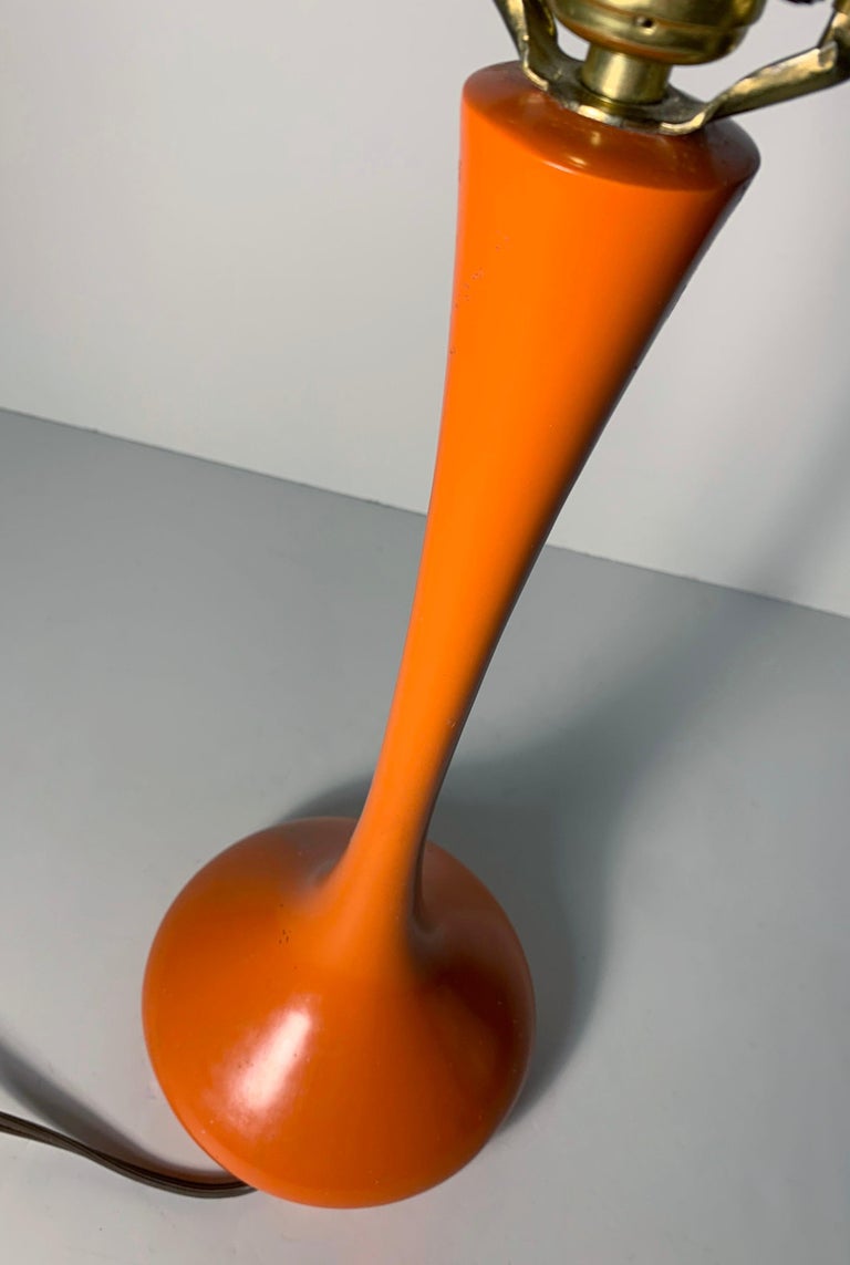 Vintage Tulip Lamp by Laurel in Orange For Sale at 1stDibs | tulip lamp ...