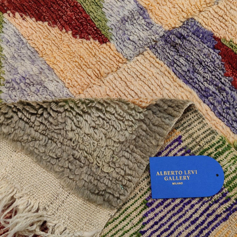 Vintage Tulu Rug with Abstract Design For Sale at 1stDibs