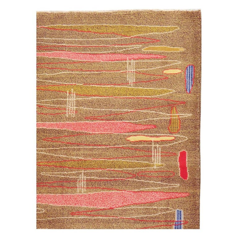 Mid-Century Modern Handmade Turkish Room Size Rug in the Style of ...