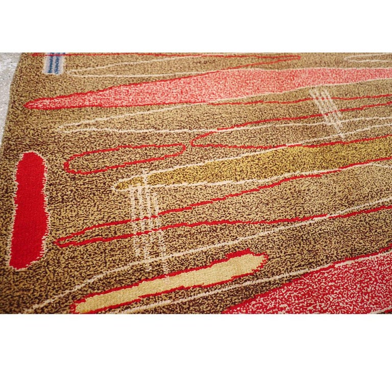 Mid-Century Modern Handmade Turkish Room Size Rug in the Style of ...