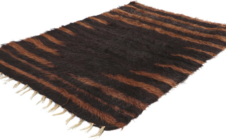 Vintage Turkish Angora Wool Blanket Kilim Rug For Sale at 1stDibs