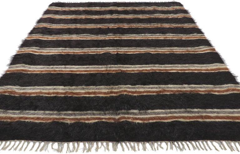 Vintage Turkish Angora Wool Blanket Kilim Rug For Sale at 1stDibs