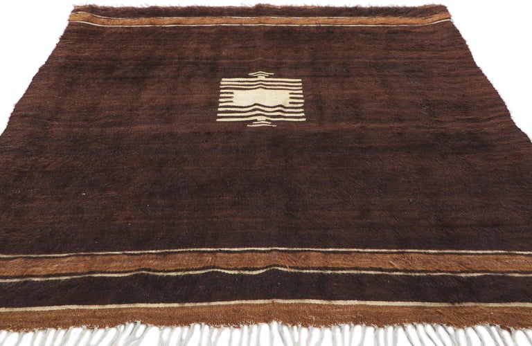 Vintage Turkish Angora Wool Blanket Kilim Rug For Sale at 1stDibs