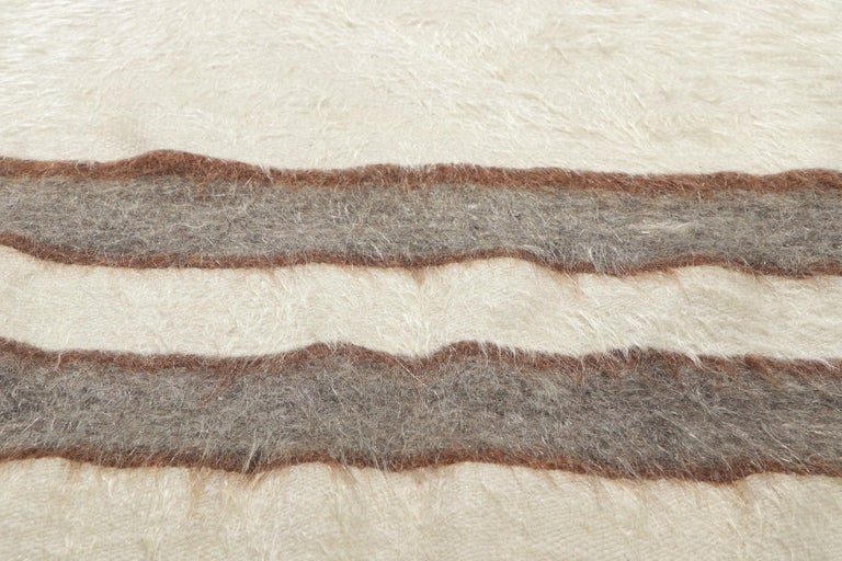 Vintage Turkish Angora Wool Blanket Kilim Rug For Sale at 1stDibs