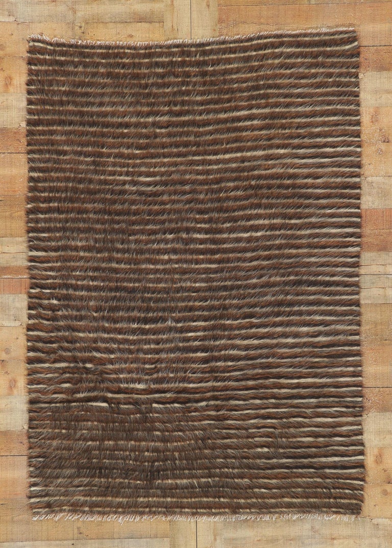 Vintage Turkish Angora Wool Kilim Blanket Rug For Sale at 1stDibs