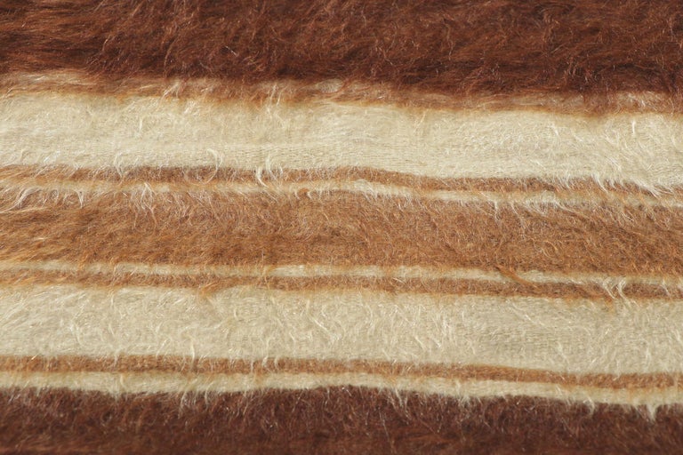 Vintage Turkish Angora Wool Kilim Blanket Rug For Sale at 1stDibs