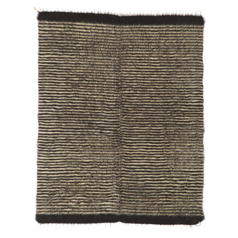 Vintage Turkish Angora Wool Kilim Blanket Rug For Sale at 1stDibs