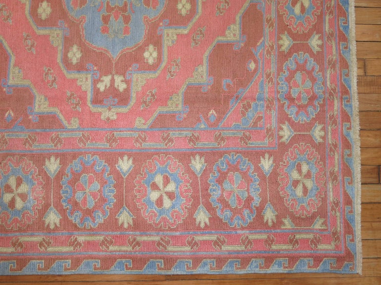Silk Surface Vintage Turkish Flat-Weave Rug For Sale at 1stDibs