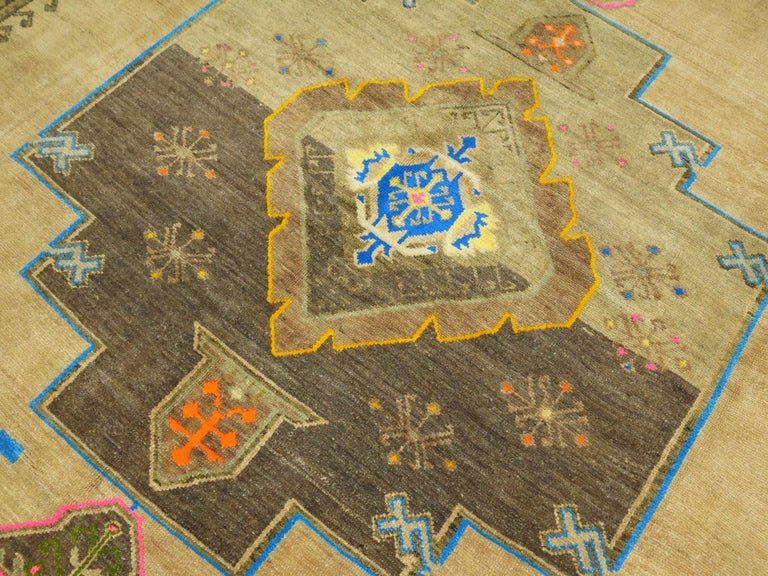 Vintage Turkish Kars Anatolian Rug with Funky Cotton Accents at 1stdibs