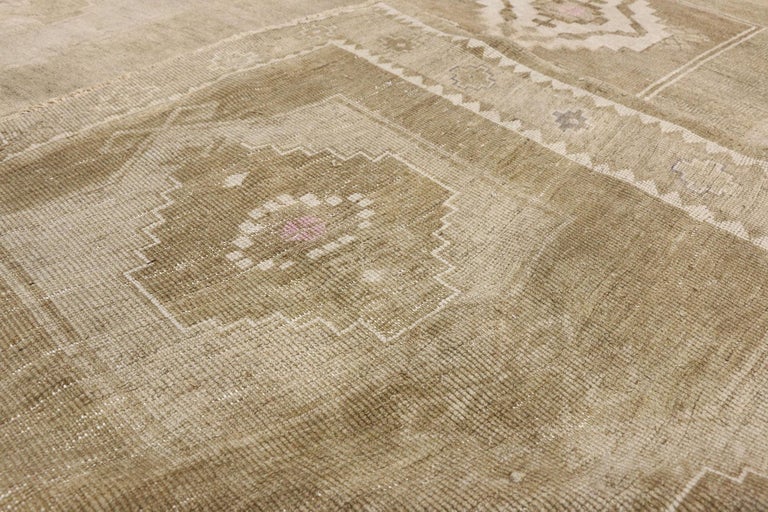 Vintage Turkish Kars Rug with Modern Mission Style, Square Area Rug For ...