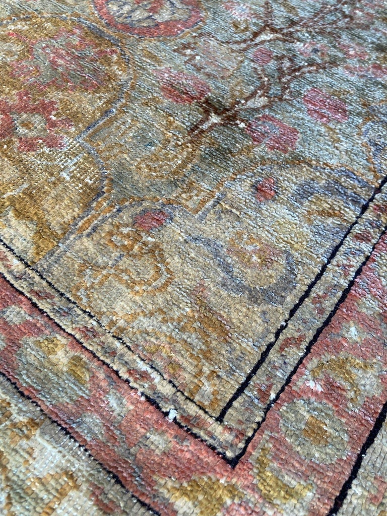 Vintage Turkish Kayseri Silk Rug For Sale at 1stDibs