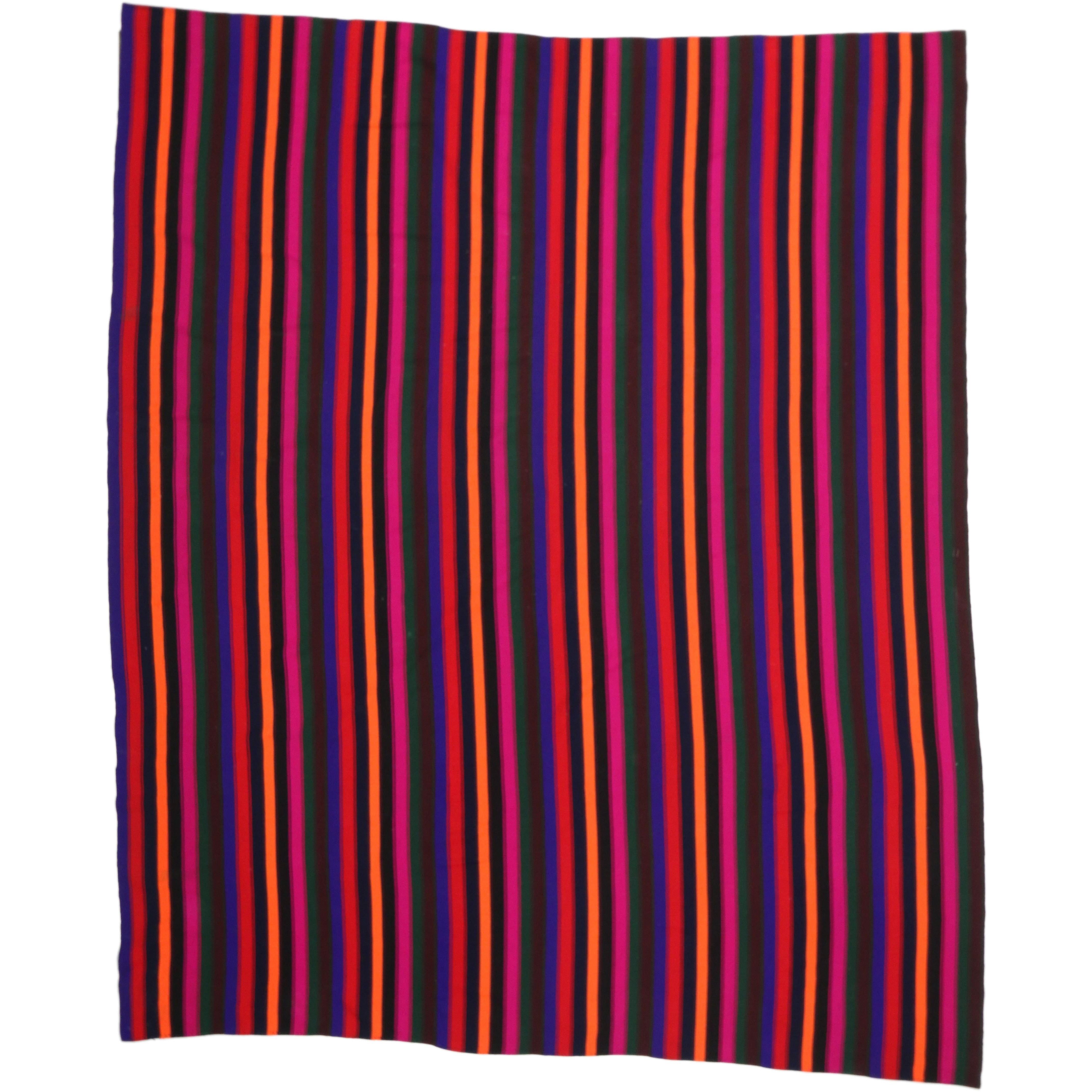 Vintage Turkish Kilim Rug with Colorful Stripe and Diamond Motif ...