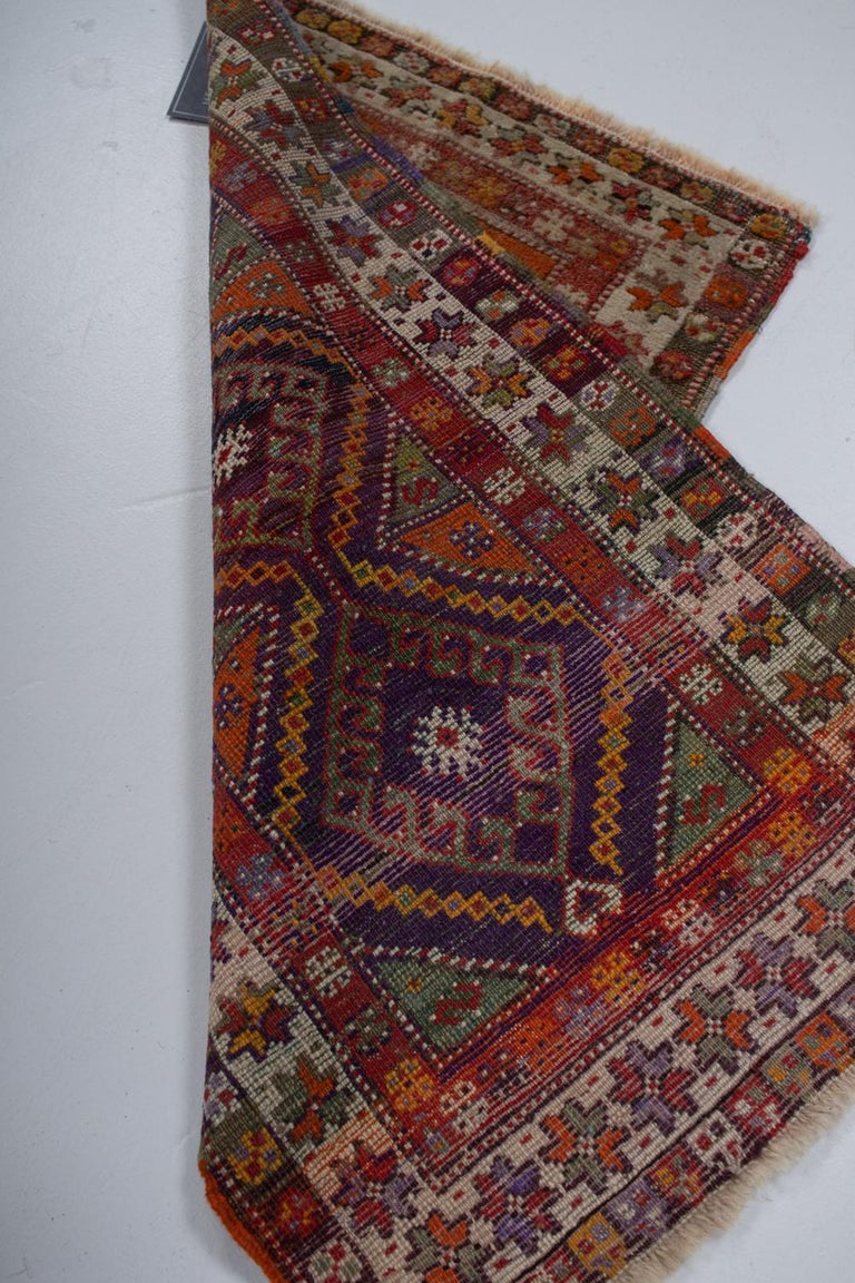 Vintage Turkish Mini Rug at 1stDibs