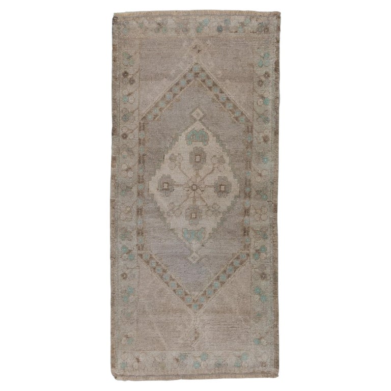 Vintage Turkish Mini Rug For Sale at 1stDibs
