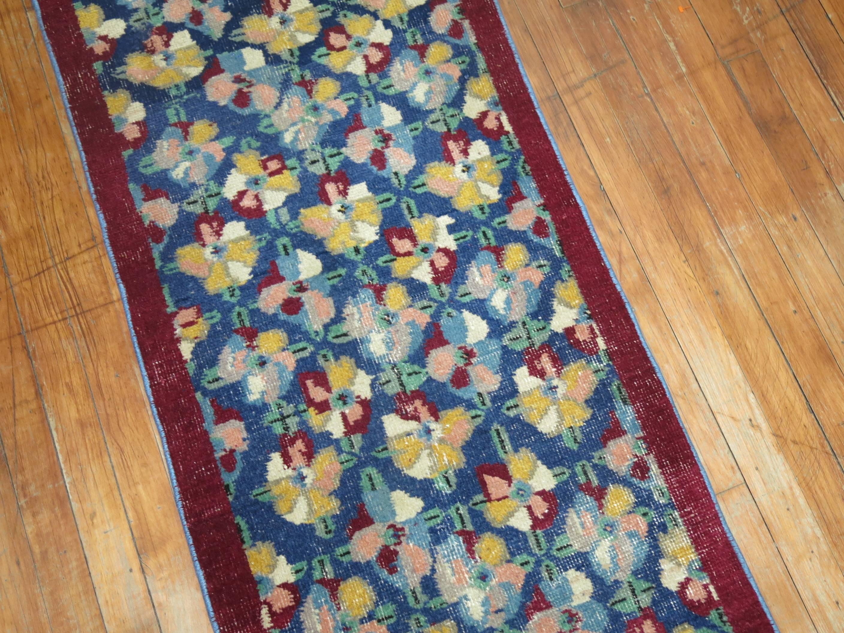 Vintage Turkish Narrow Runner For Sale at 1stDibs