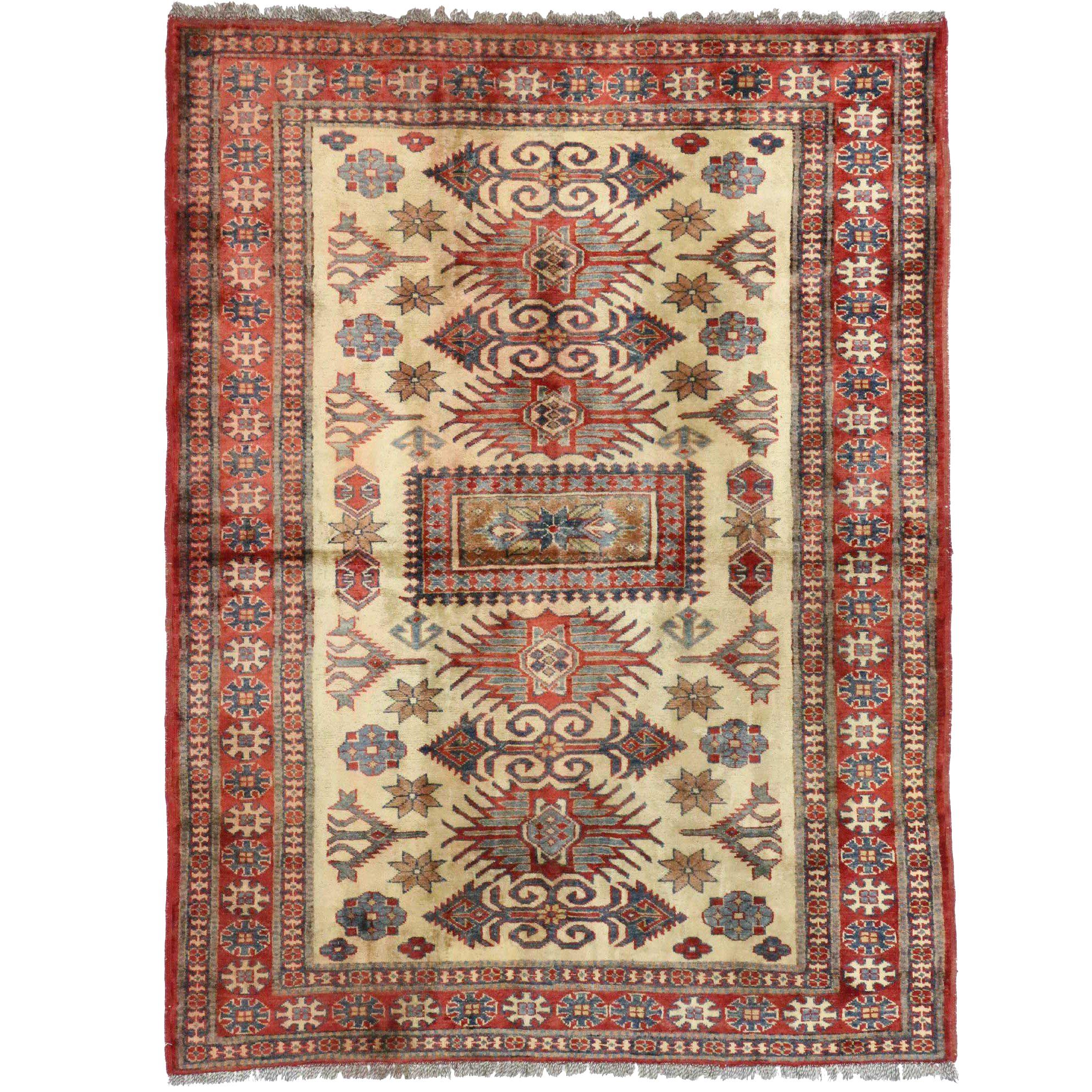 Vintage Turkish Oushak Accent Rug with Tribal Design For Sale at 1stDibs