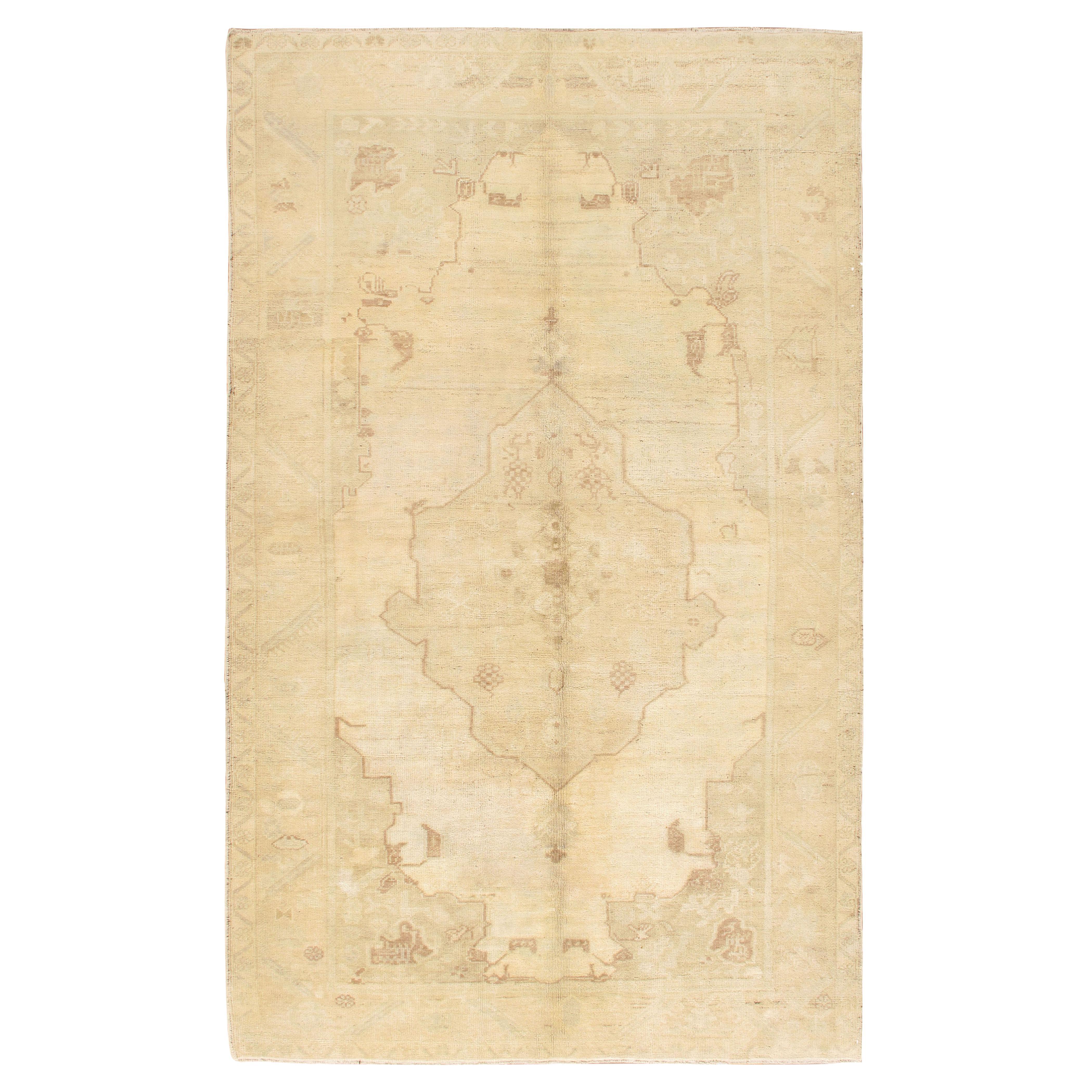 Circa 1950 Vintage Wool Turkish Rug For Sale at 1stDibs
