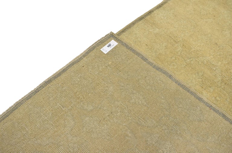 Vintage Turkish Oushak Rug with Amish-Shaker Style, Short Hallway ...