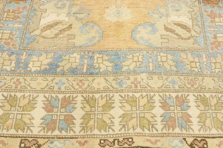 Vintage Turkish Oushak Rug with Mediterranean Rustic Villa Tuscan Style ...