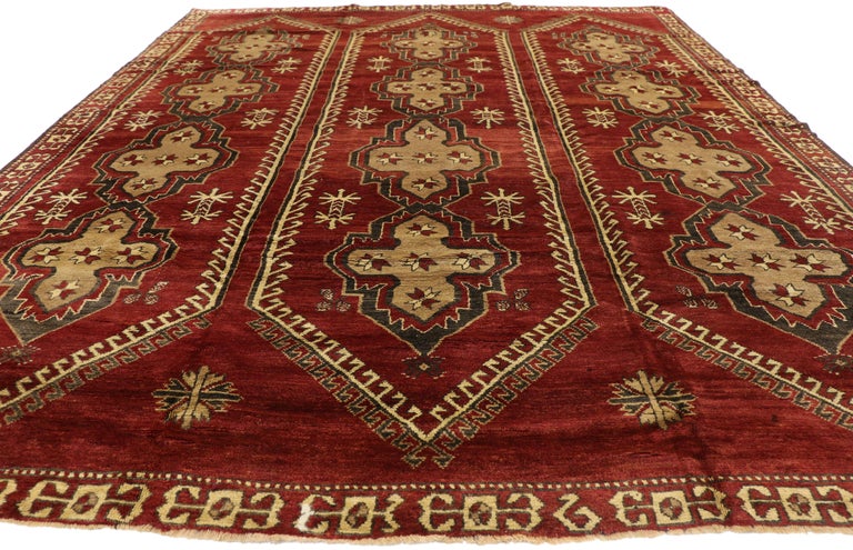 Vintage Turkish Oushak Rug with Modern Medieval Elizabethan Style For ...