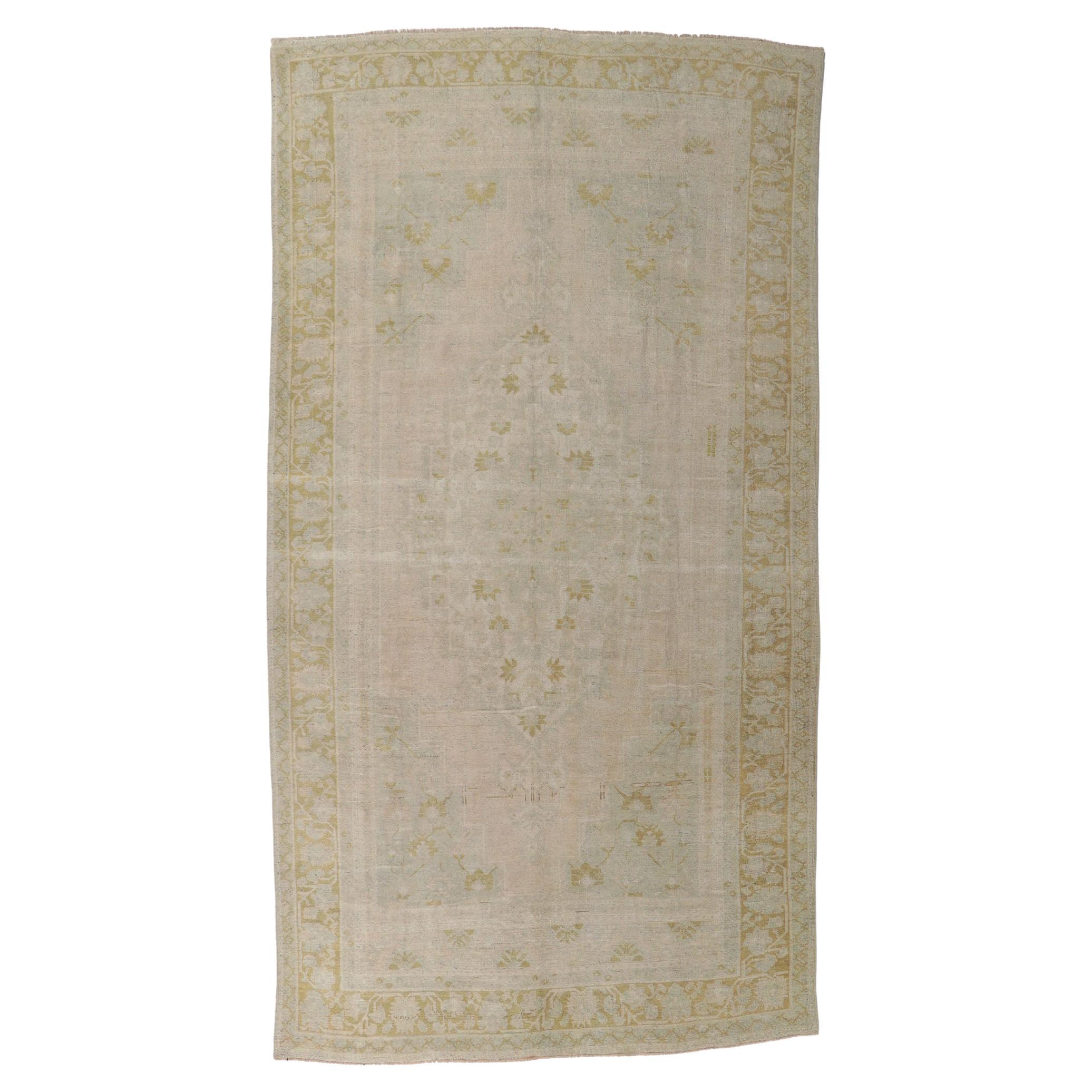 Vintage Turkish Oushak Rug with Cottage Shaker Style For Sale at ...