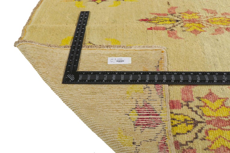 Vintage Turkish Oushak Rug with Modern Rustic and Biophilic Prairie ...