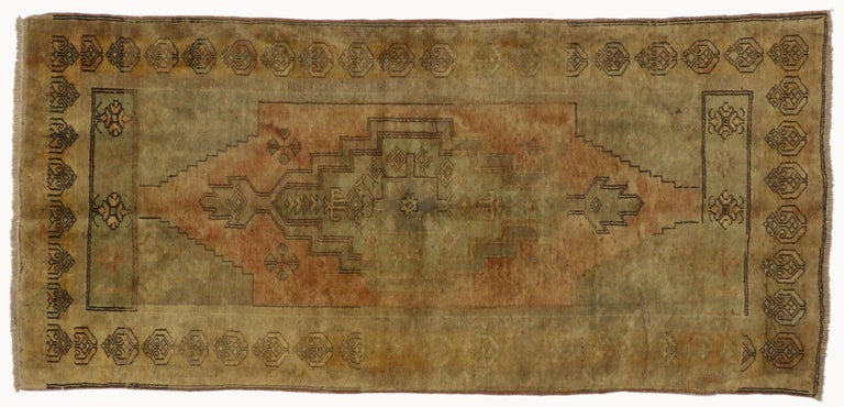 Vintage Turkish Oushak Rug with Traditional Style, Muted Washed Out ...