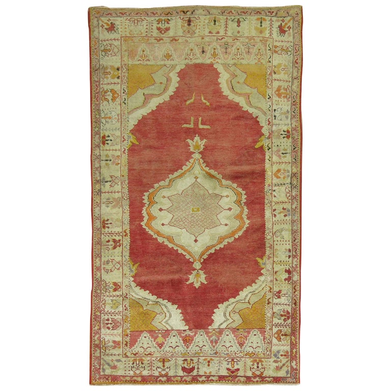 Vintage Turkish Oushak Runner at 1stDibs