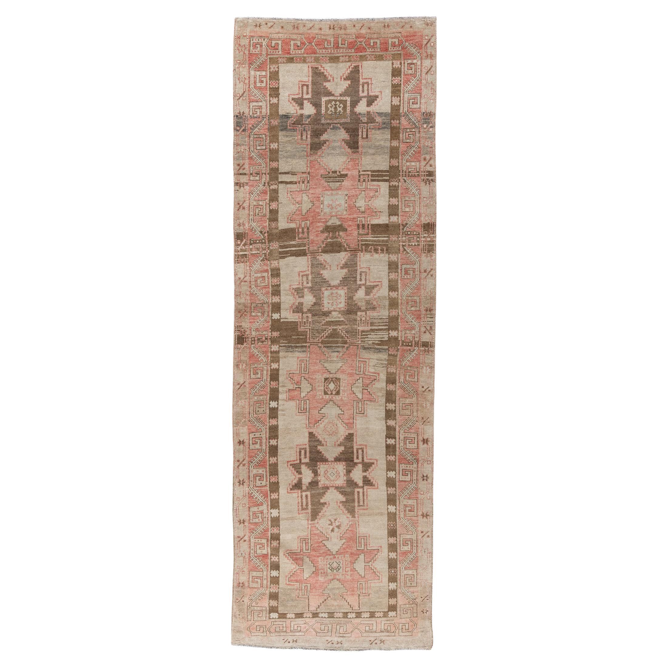 Vintage Turkish Oushak Carpet Runner 4'2" x 12'2" at 1stDibs