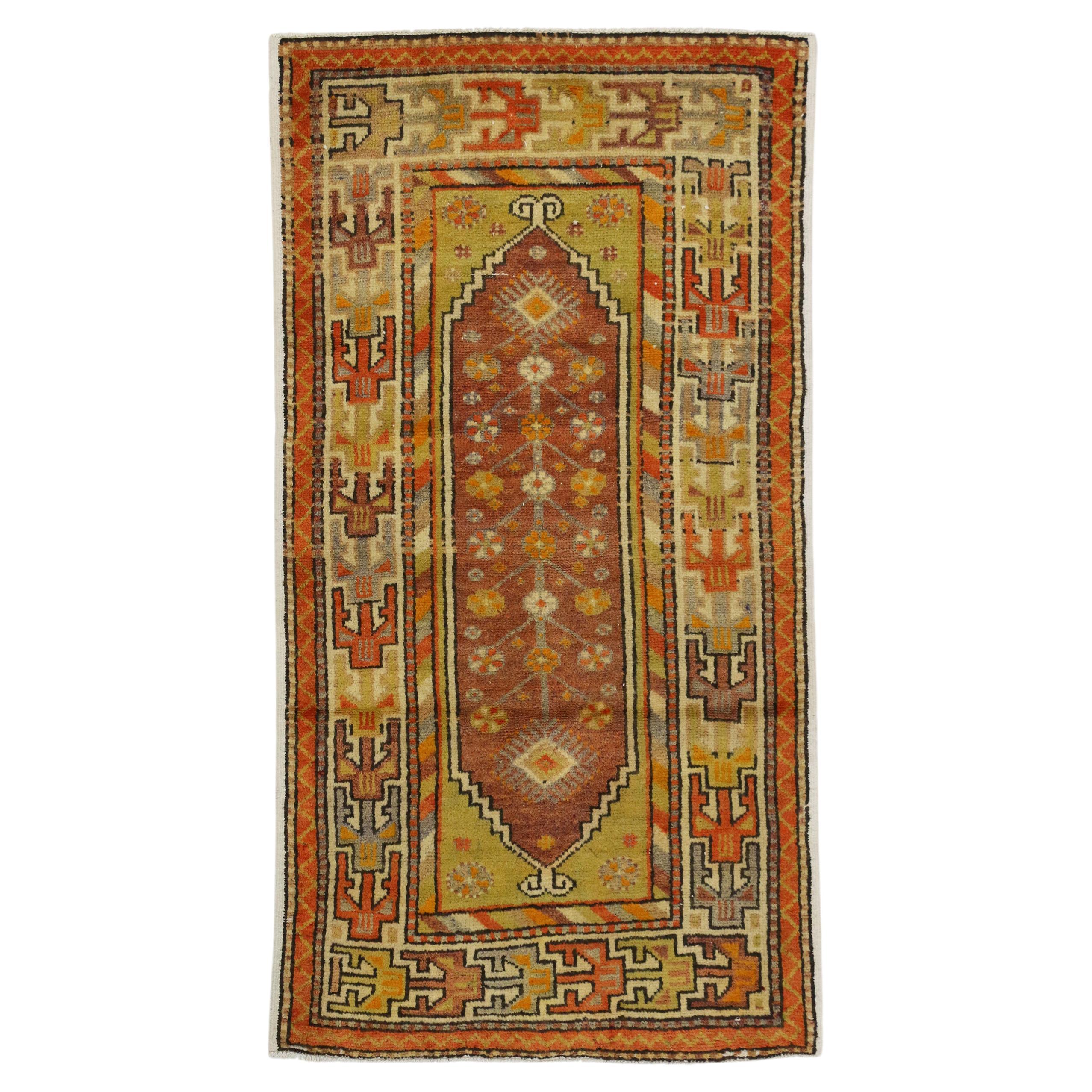 Vintage Turkish Throw Rug at 1stDibs