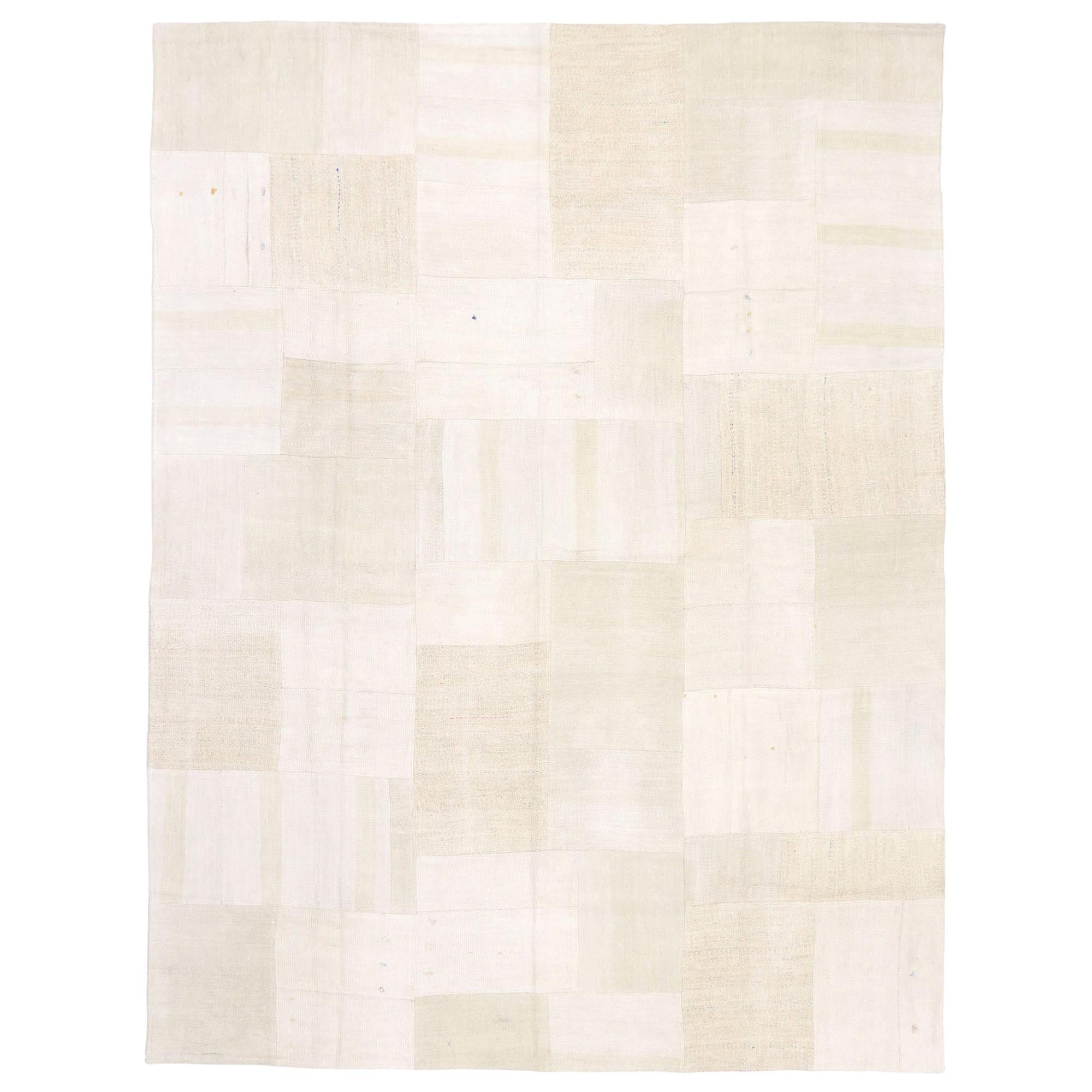 Vintage Turkish Patchwork Kilim Rug with Mid-Century Modern Style ...