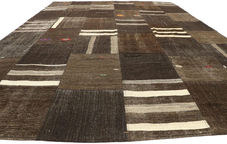 Vintage Turkish Patchwork Rug with Masculine Preppy Style For Sale at ...