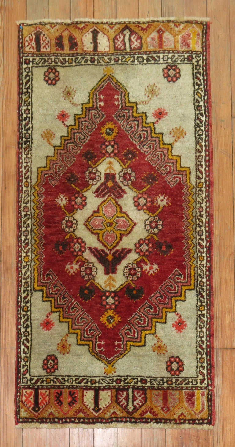 Vintage Turkish Red Mat For Sale at 1stDibs