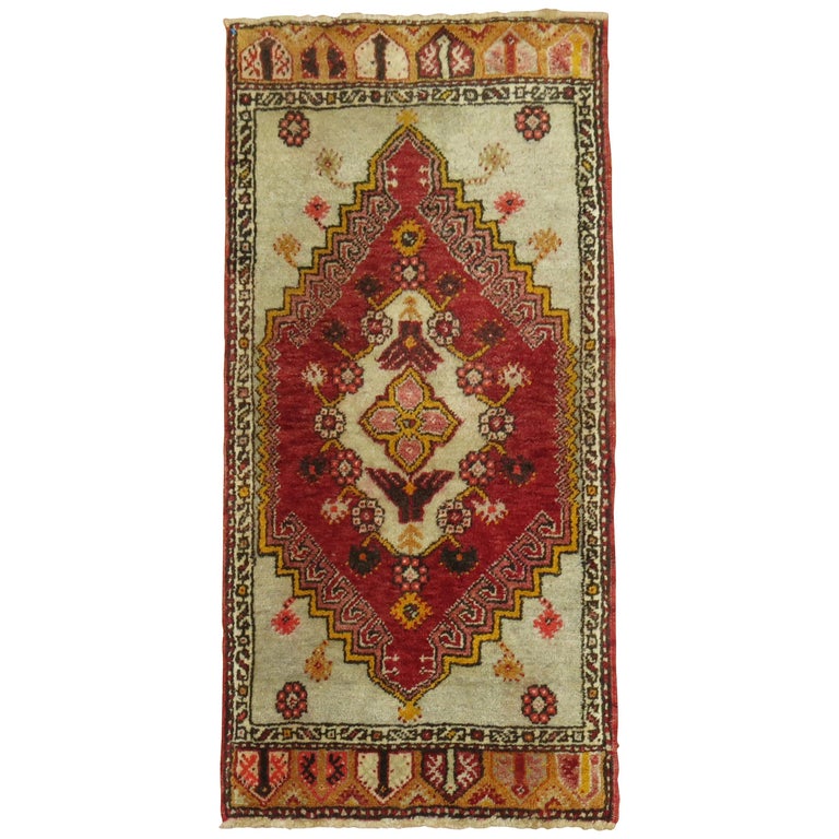 Vintage Turkish Red Mat For Sale at 1stDibs