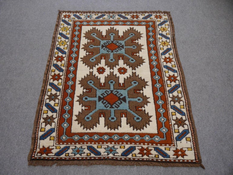 Vintage Turkish Rug Kazak Style For Sale at 1stDibs