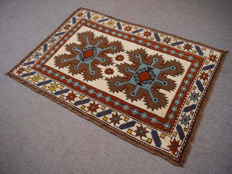 Vintage Turkish Rug Kazak Style For Sale at 1stDibs